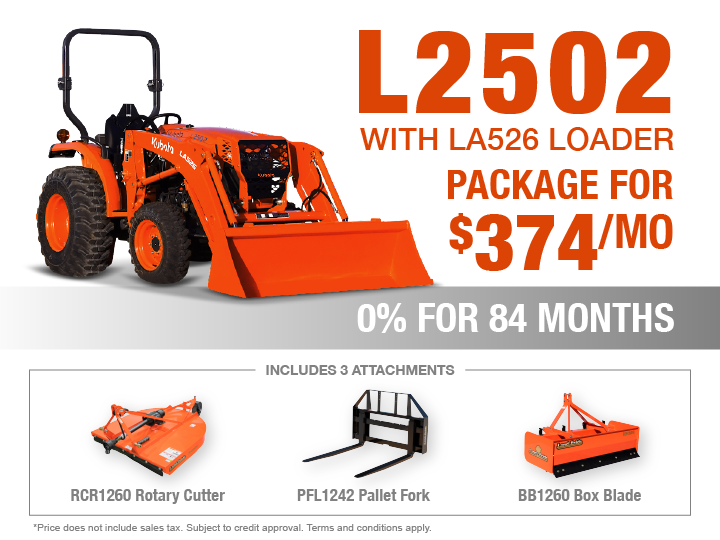 SELECT L02 KUBOTA TRACTOR PACKAGE - KanEquip